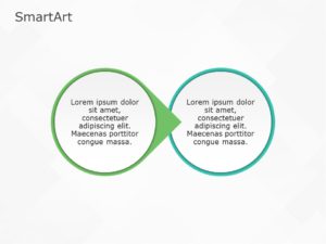 SmartArt Process Circle 2 Steps | SlideUpLift