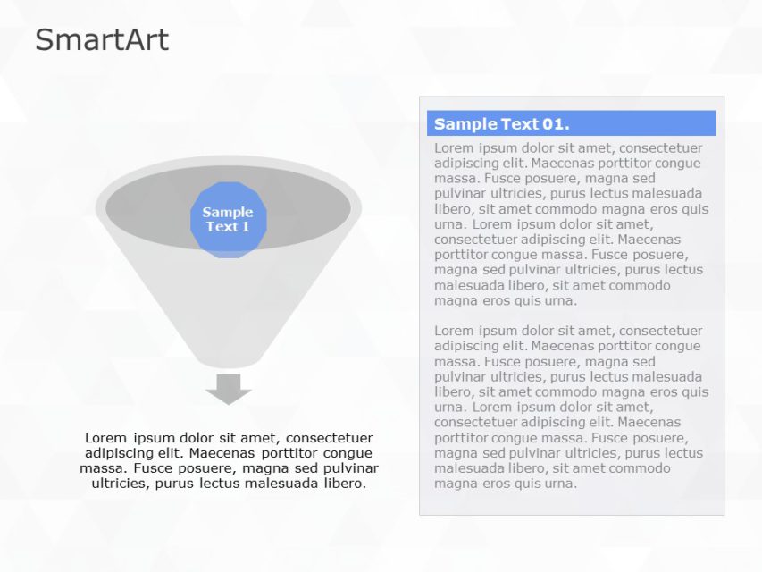 SmartArt Process Funnel 1 Steps | SlideUpLift