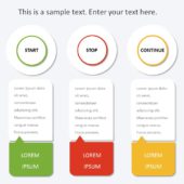 Animated Start Stop Continue Model PowerPoint Template
