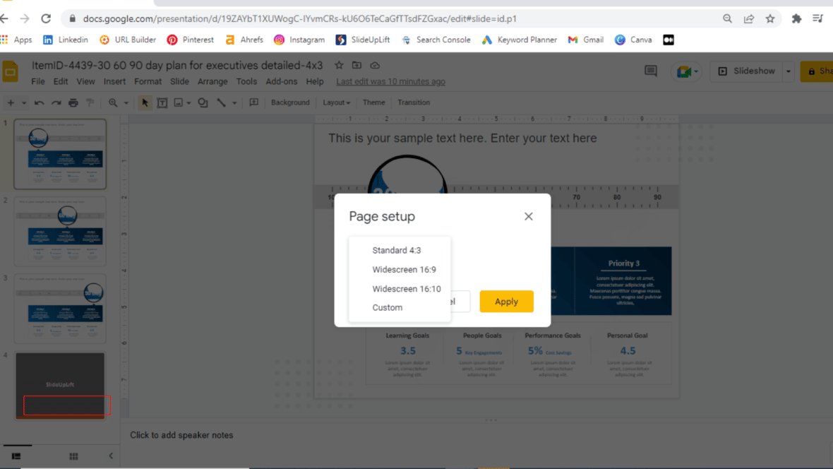 Learn How To Change The Size Of The Slide In Google Slides