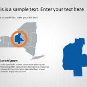 New York Map 4 PowerPoint Template