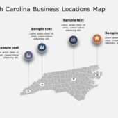 North Carolina Map 6 PowerPoint Template