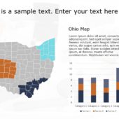 Ohio Map 6 PowerPoint Template