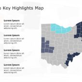 Ohio Map 6 PowerPoint Template