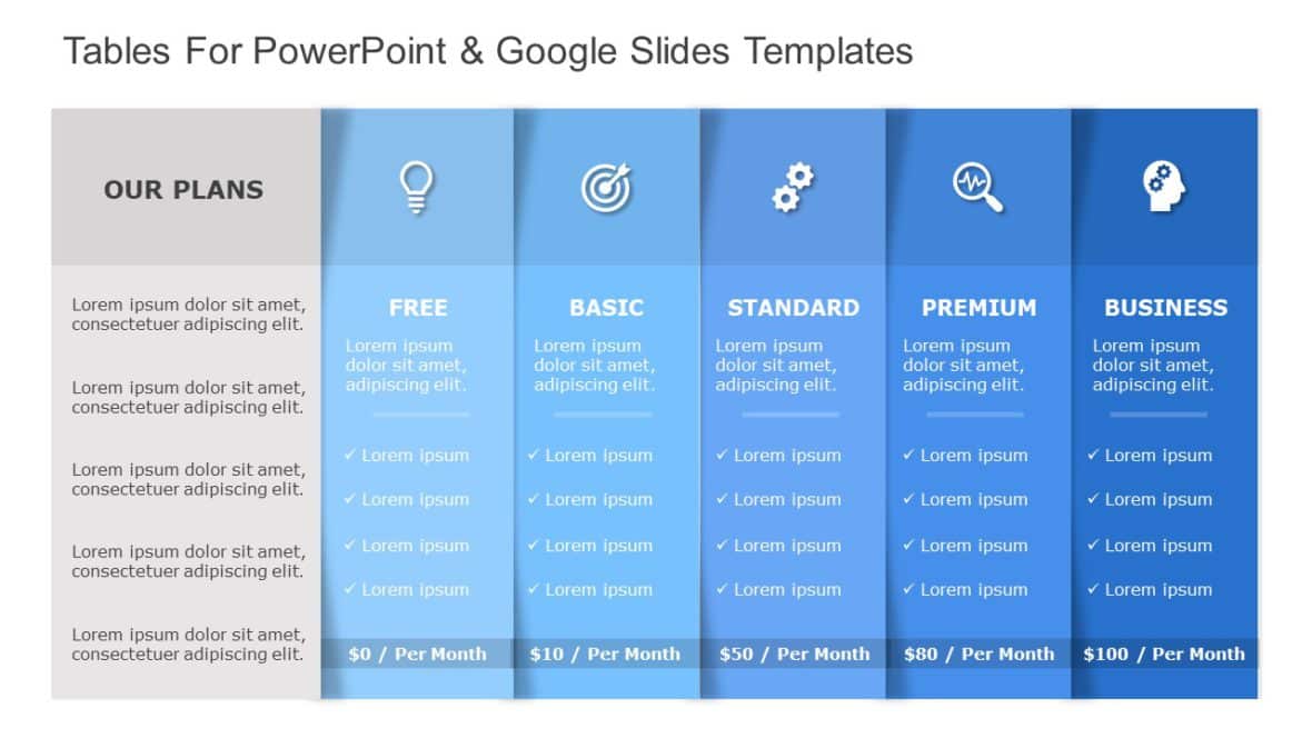 PowerPoint Tables Templates: Download From 506+ Tables PowerPoint ...