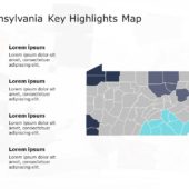 Pennsylvania Map 6 PowerPoint Template