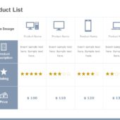 Product Features Table PowerPoint Template