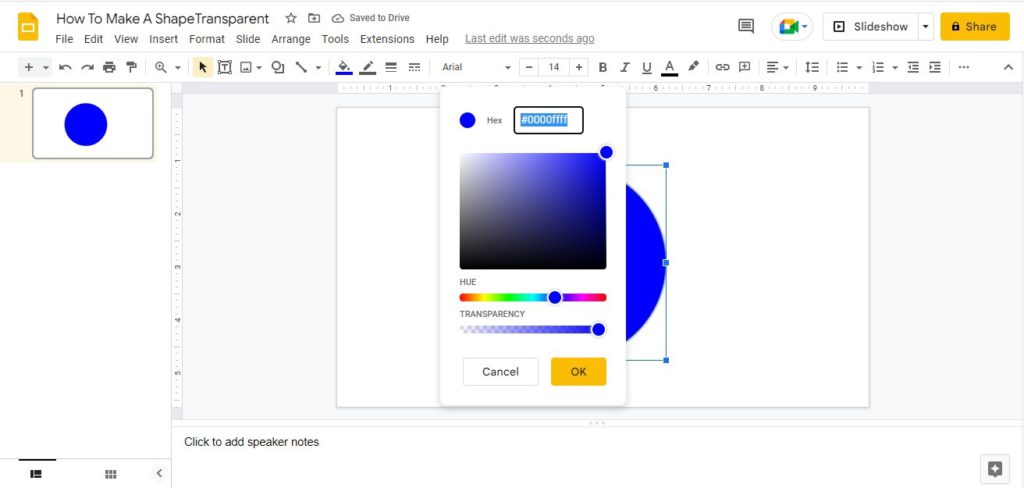 How To Make An Image Transparent In Google Slides | Google Slides Tutorial