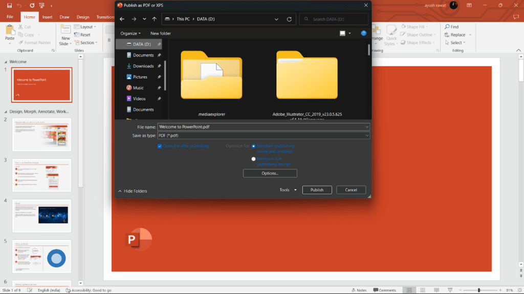 How To Save Powerpoint As Pdf | Powerpoint Tutorials