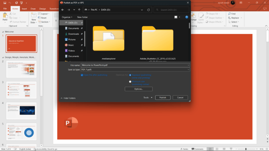How to save PowerPoint as PDF | PowerPoint Tutorials