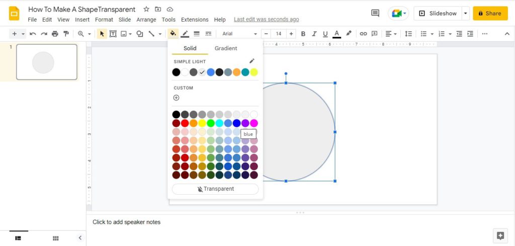 How To Make An Image Transparent In Google Slides | Google Slides Tutorial