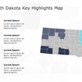 South Dakota Map 8 PowerPoint Template