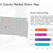 South Dakota Map 8 PowerPoint Template