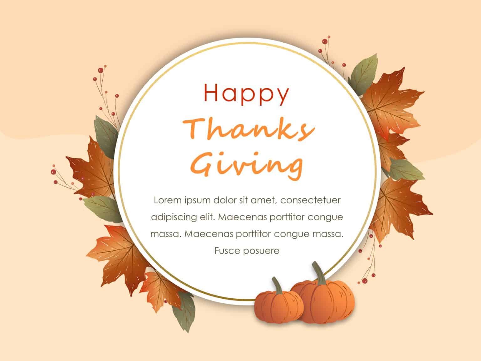 Editable Thanksgiving Slides For PowerPoint & Google Slides Presentations