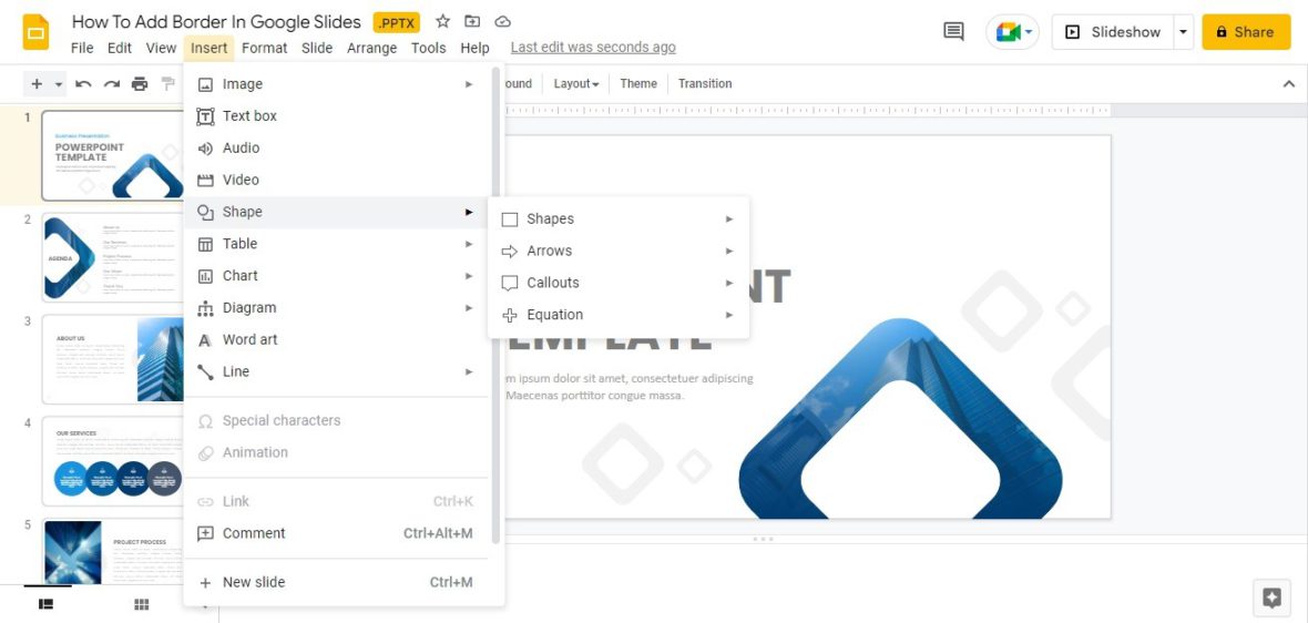 How to Add a Border in Google Slides | Google Slides Tutorial