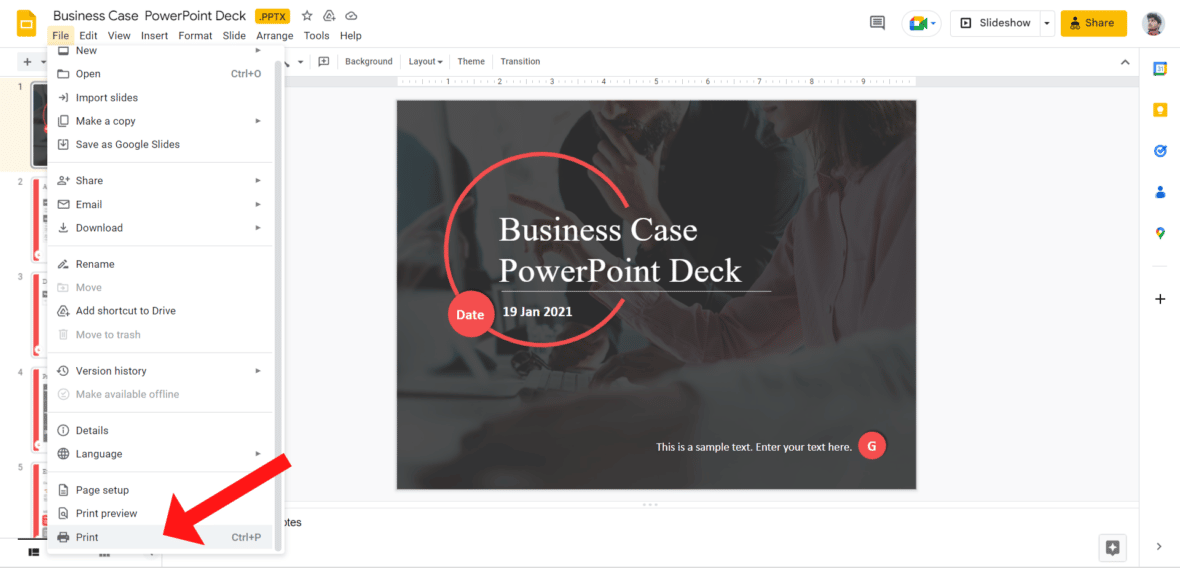 How to print Google Slides With Notes | Google Slides Tutorial
