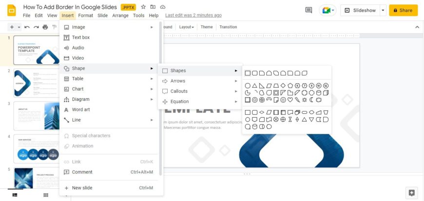 How to Add a Border in Google Slides | Google Slides Tutorial