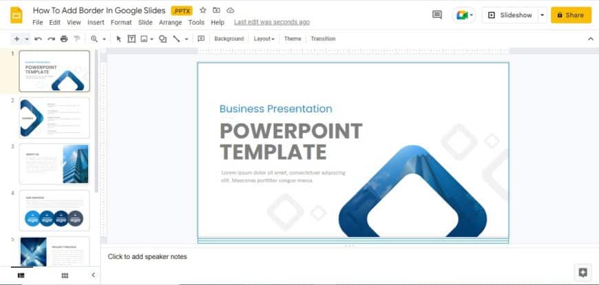 How to Add a Border in Google Slides | Google Slides Tutorial