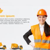 Construction Worker Icon 1 PowerPoint Template