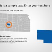 Iowa Map 3 PowerPoint Template