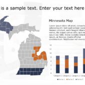 Michigan Map 6 PowerPoint Template