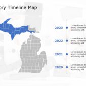 Michigan Map 6 PowerPoint Template