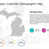 Michigan Map 1 PowerPoint Template