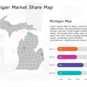 Michigan Map 6 PowerPoint Template