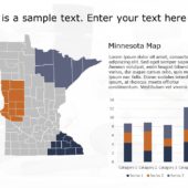 Minnesota Map 3 PowerPoint Template