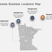 Minnesota Map 3 PowerPoint Template