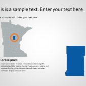 Minnesota Map 5 PowerPoint Template