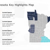 Minnesota Map 8 PowerPoint Template
