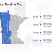 Minnesota Map 3 PowerPoint Template