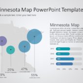Minnesota Map 8 PowerPoint Template