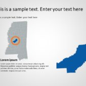 Mississippi Map 7 PowerPoint Template