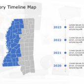 Mississippi Map 7 PowerPoint Template