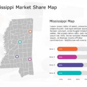Mississippi Map 8 PowerPoint Template