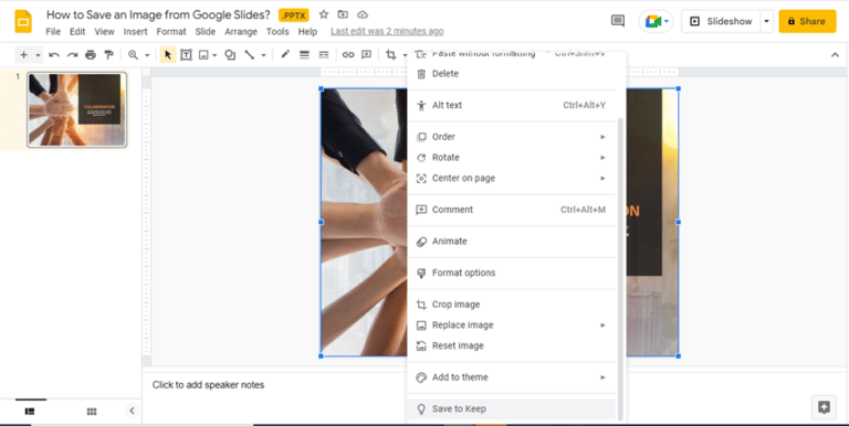 How to Save a Google Slide As An Image | Google Slides Tutorial