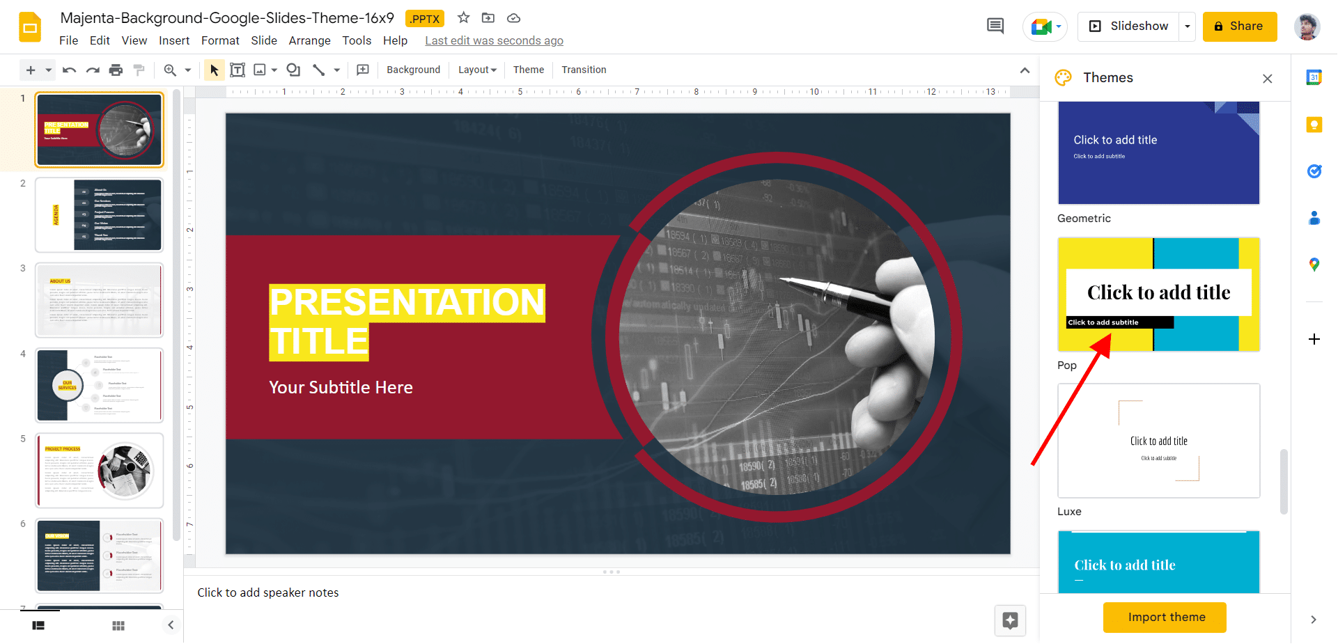 How to Import Google Slides Themes? | #powerpointdesigners - purshoLOGY