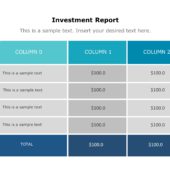 Modern Table Layout PowerPoint Template