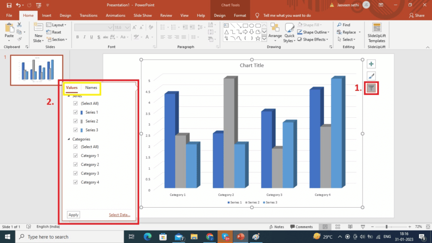 How To Make A Graph In PowerPoint? | #powerpointdesigners - purshoLOGY