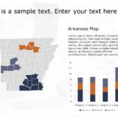 Arkansas Map 3 PowerPoint Template