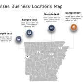Arkansas Map 1 PowerPoint Template