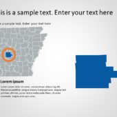 Arkansas Map 1 PowerPoint Template
