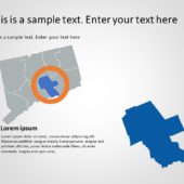 Connecticut Map 6 PowerPoint Template