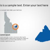 Idaho Map 6 PowerPoint Template