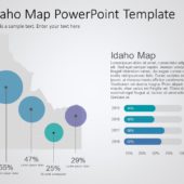 Idaho Map 6 PowerPoint Template