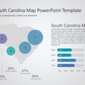 South Carolina Map 6 PowerPoint Template