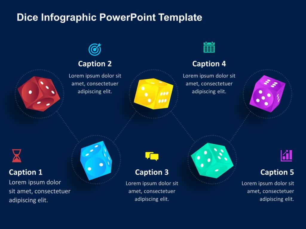 Dice Infographic Powerpoint Template