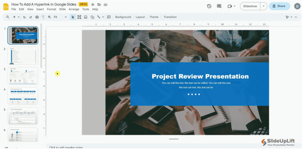 How to Hyperlink in Google Slides Presentation? | SlideUpLift
